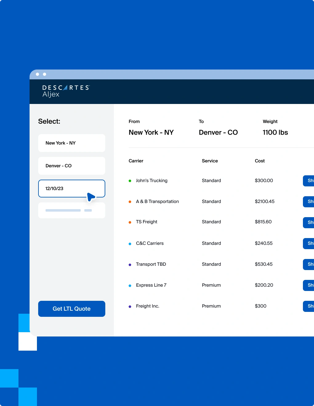 LTL Shipping Software | LTL Brokerage | Descartes Aljex